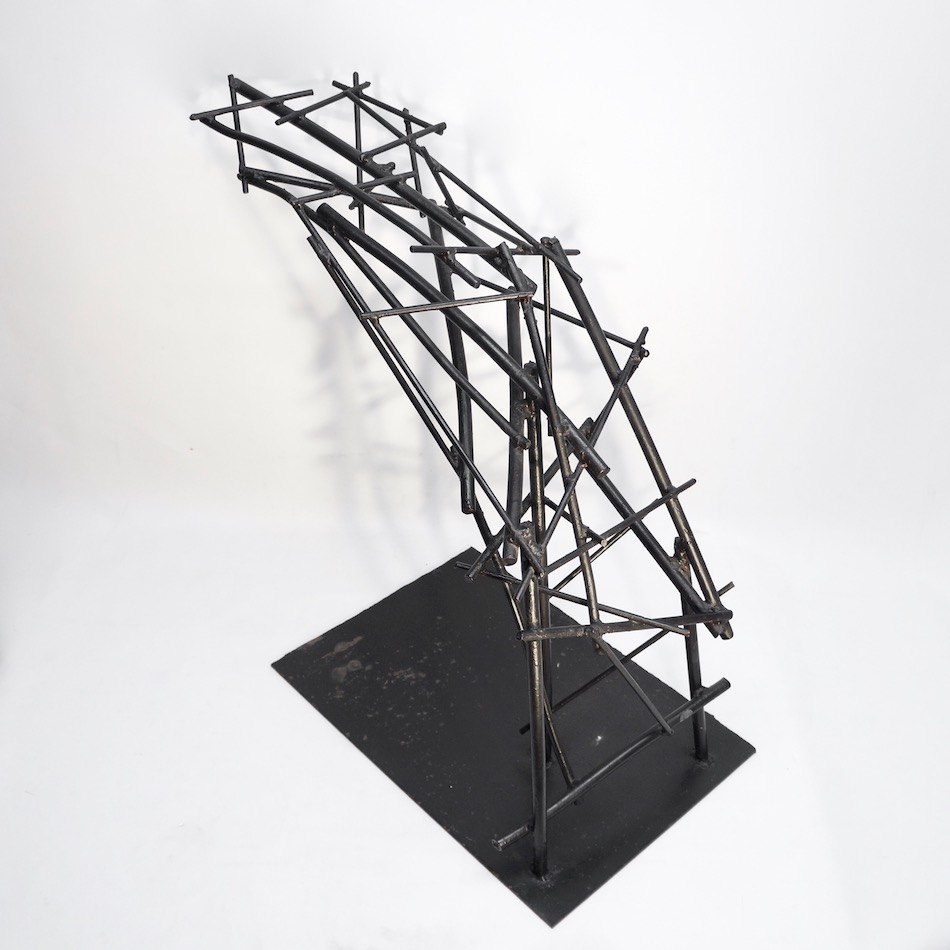 Welding Cast Iron Abstruct Sculpture "Wave" | Graphio/büro-stil グラフィオ ...