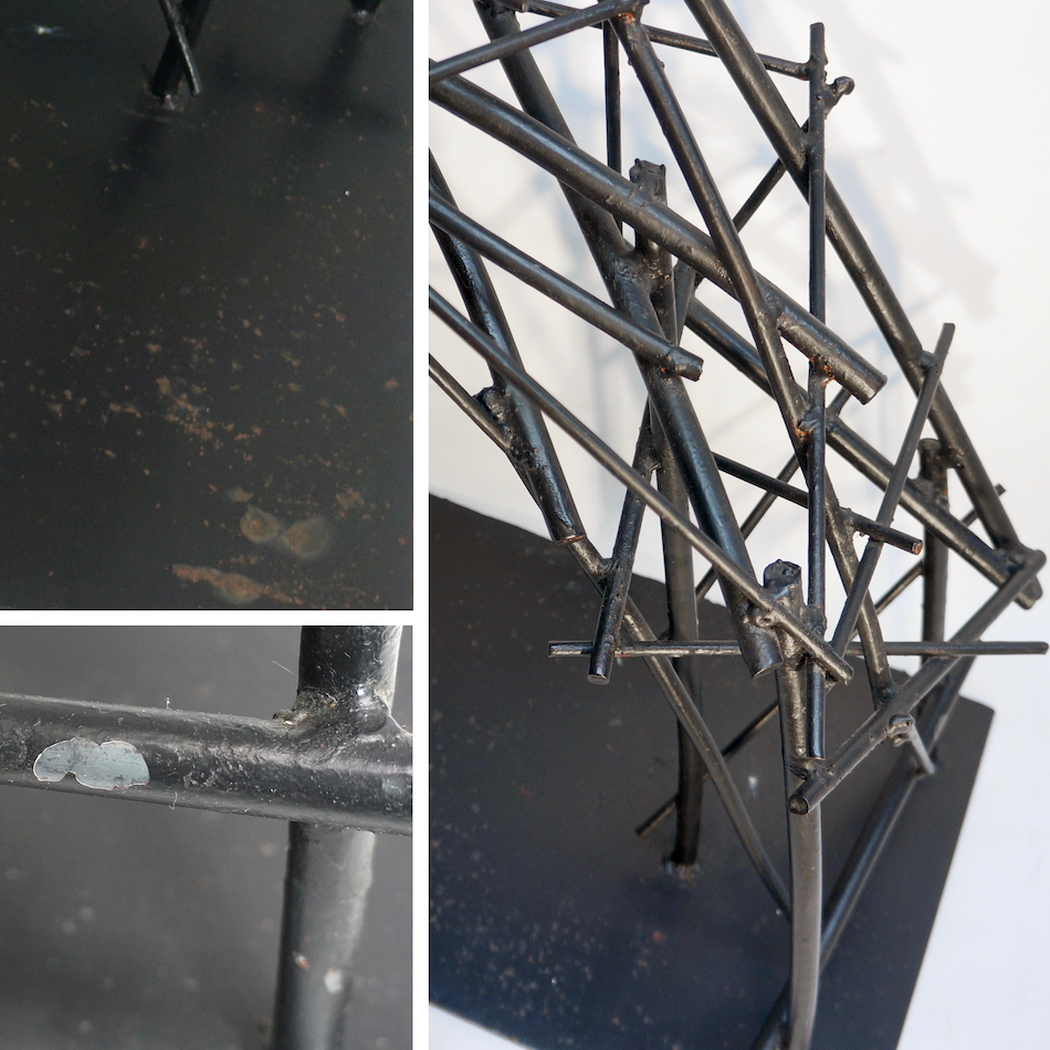 Welding Cast Iron Abstruct Sculpture "Wave" | Graphio/büro-stil グラフィオ ...